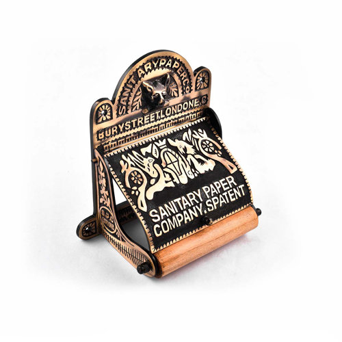 The Renovators Supply Inc Toilet Paper Holder Wall Mount Brass Tissue